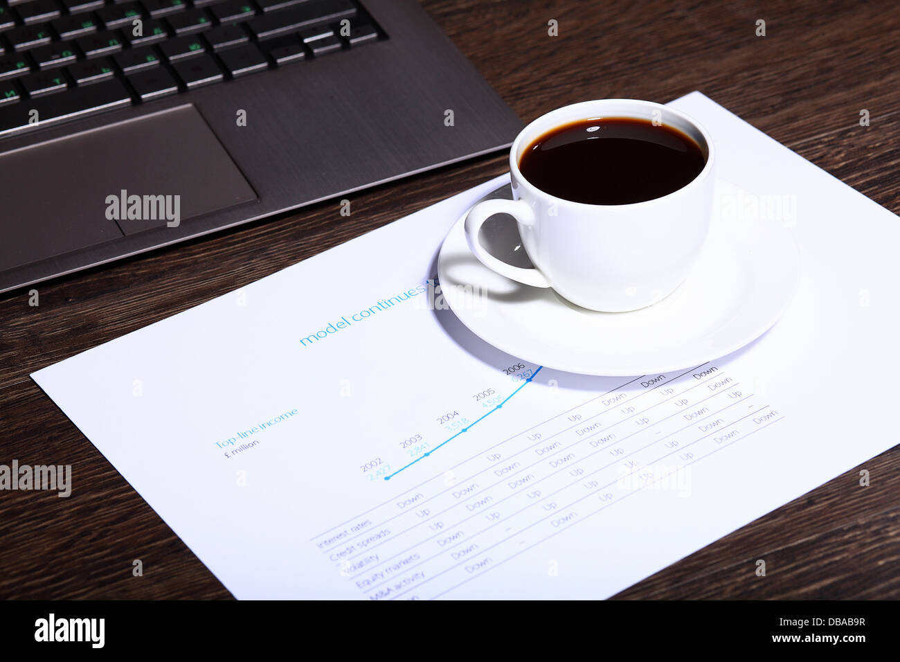 Coffee at business workplace Stock Photo - Alamy