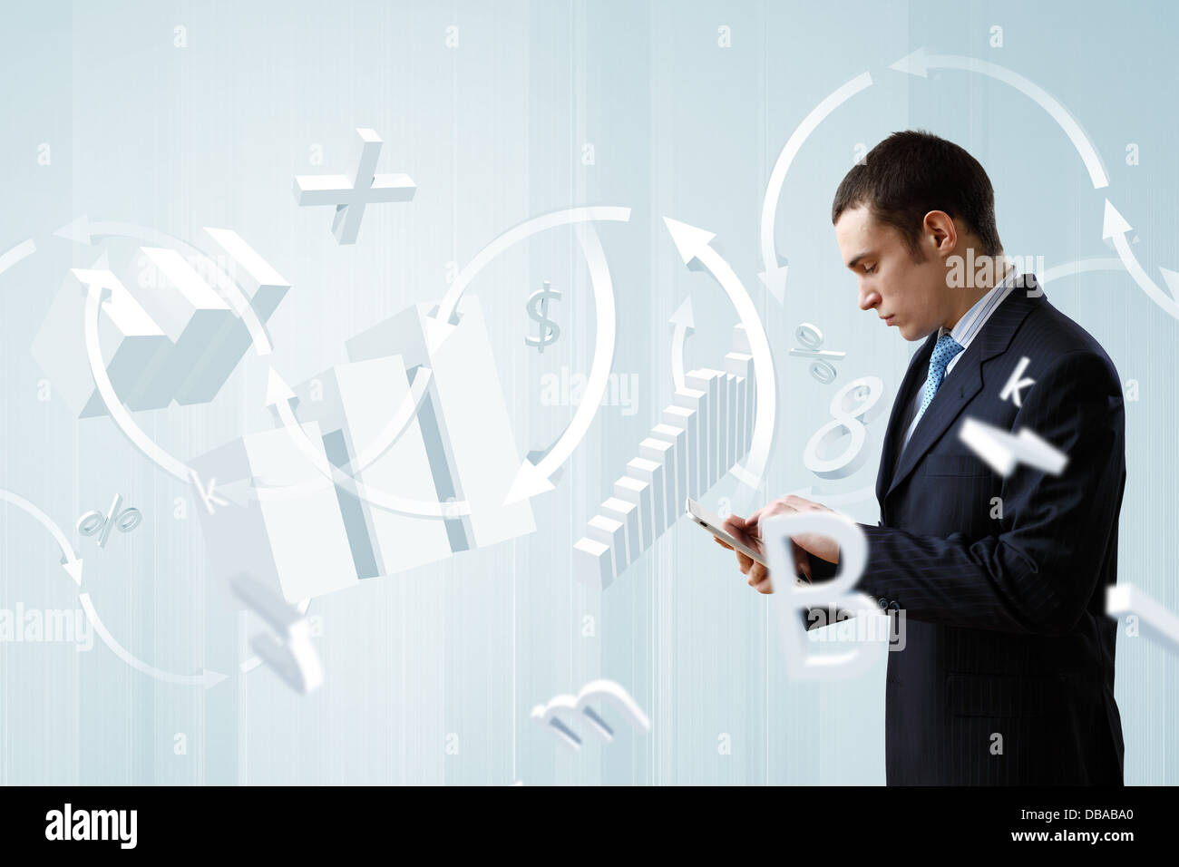 Businessman making presentation Stock Photo - Alamy