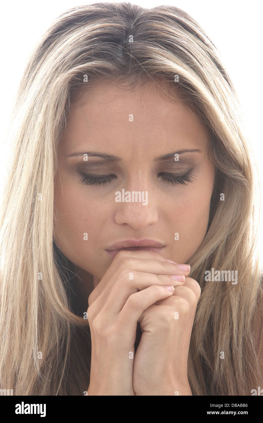 Model Released. Sad Depressed Upset Young Woman Stock Photo - Alamy