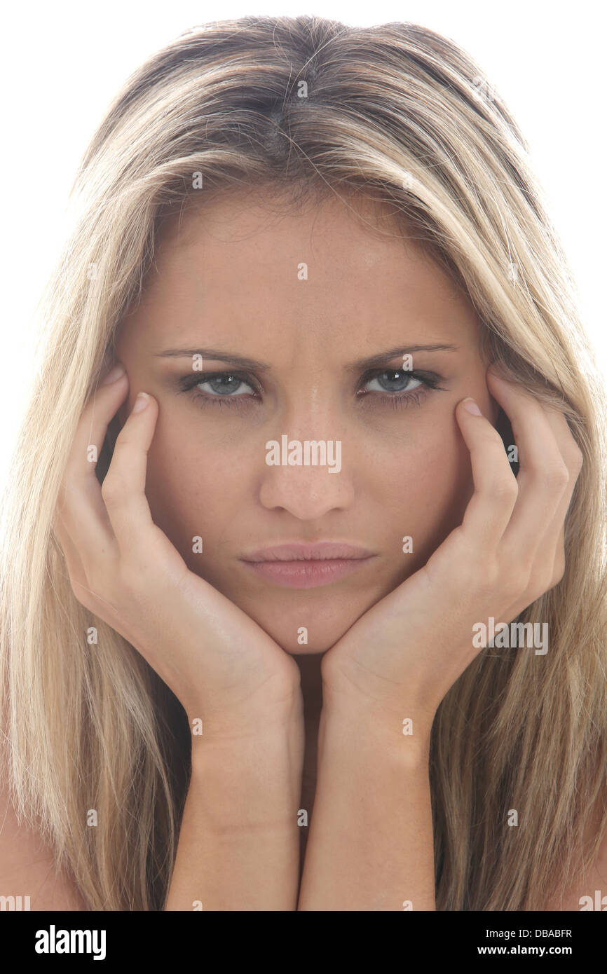 Model Released. Sad Upset Depressed Young Woman Stock Photo - Alamy