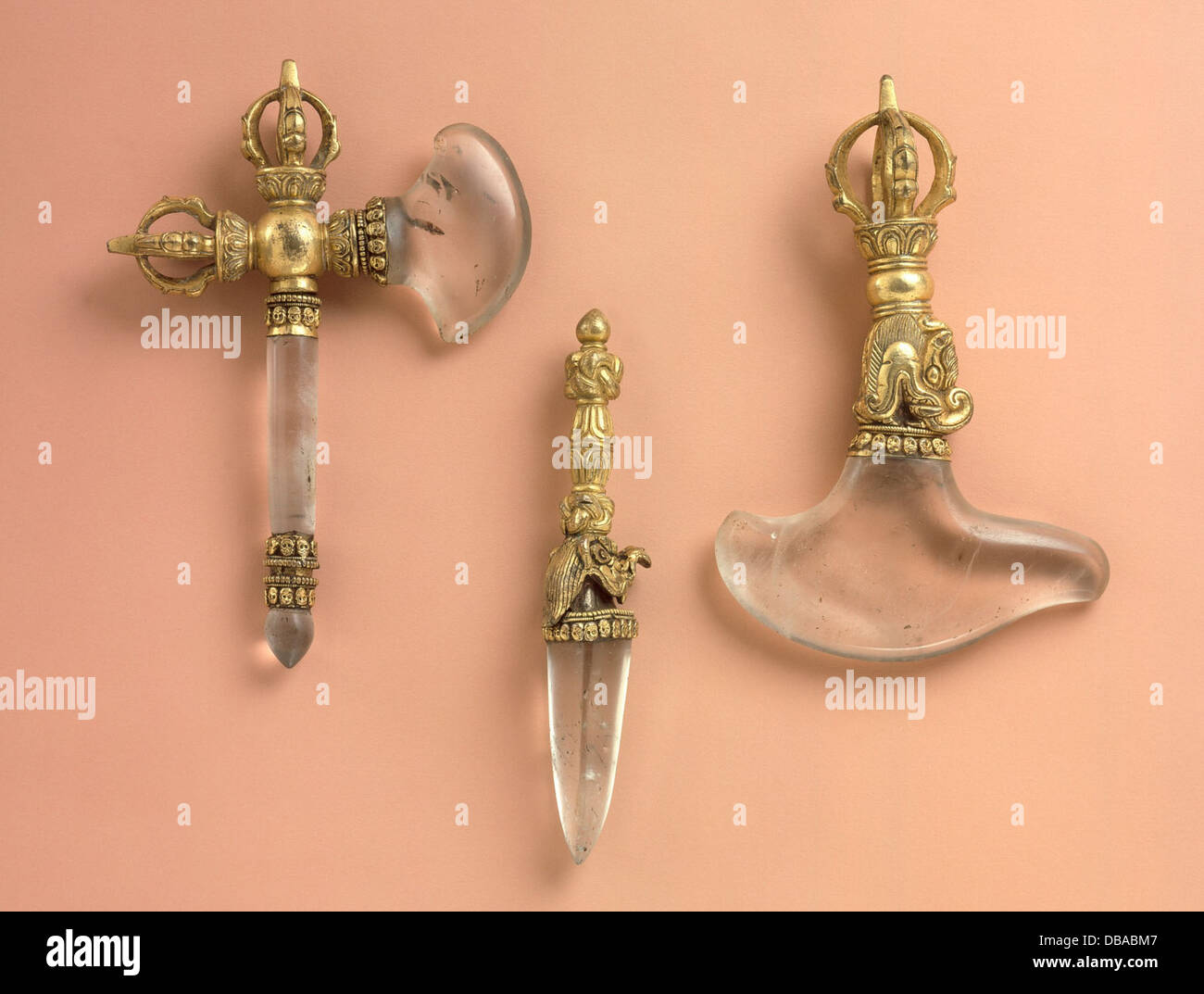 This ritual axe, a ceremonial object, features detailed craftsmanship ...