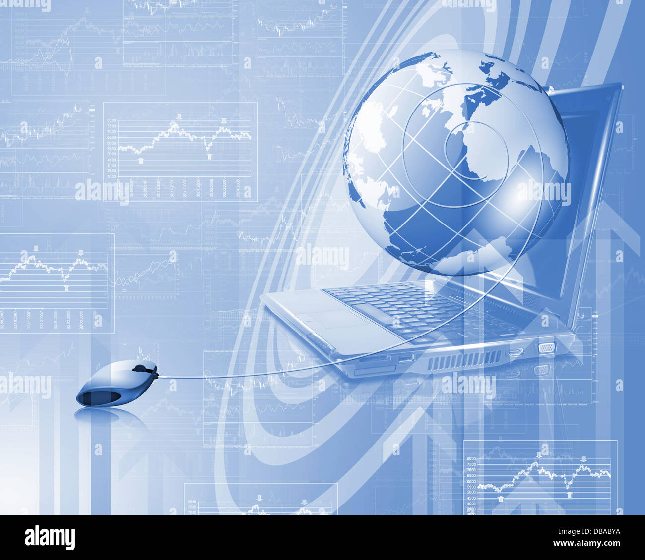 Planet earth and technology background Stock Photo - Alamy