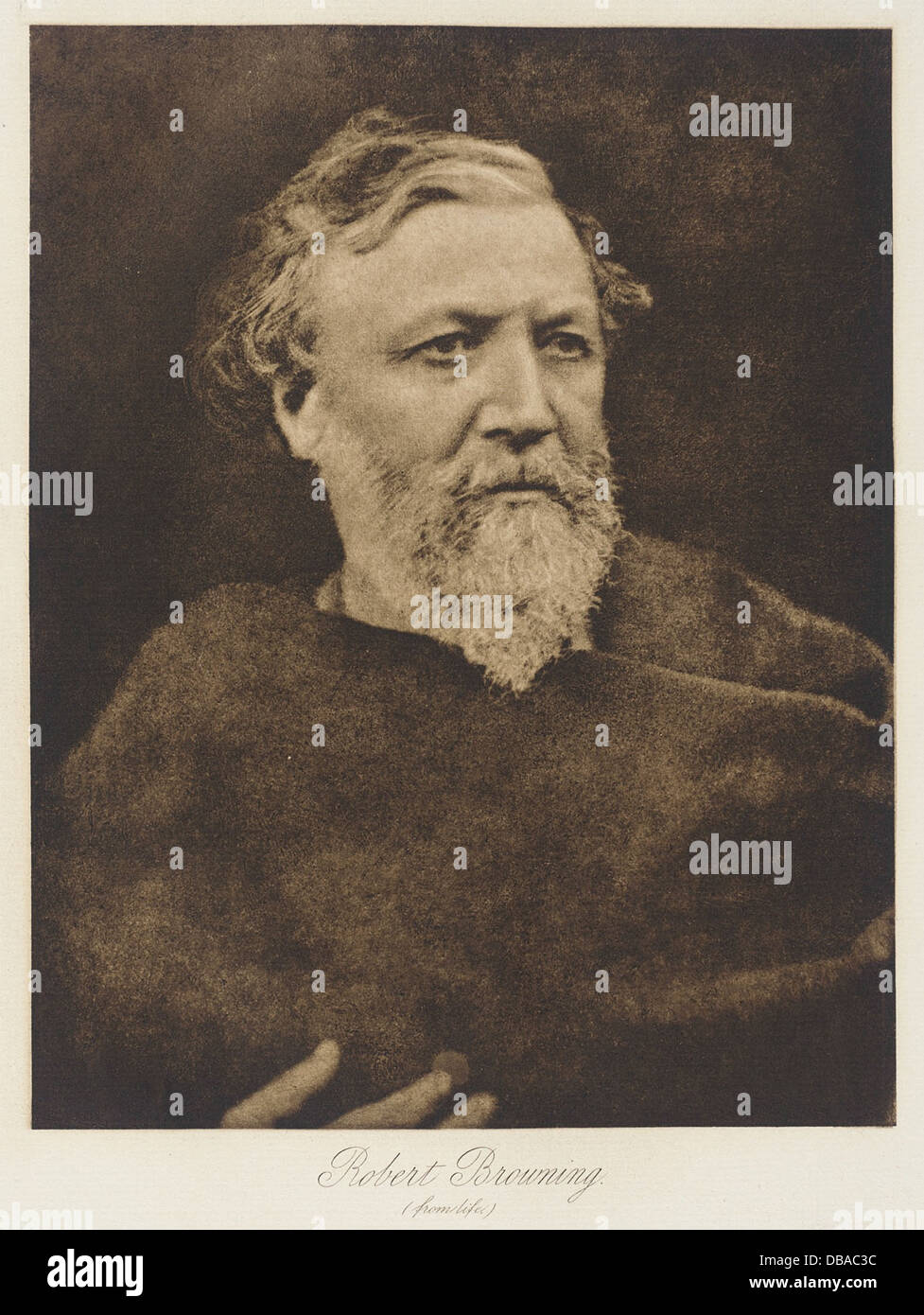 This portrait of the poet Robert Browning captures his likeness in a ...