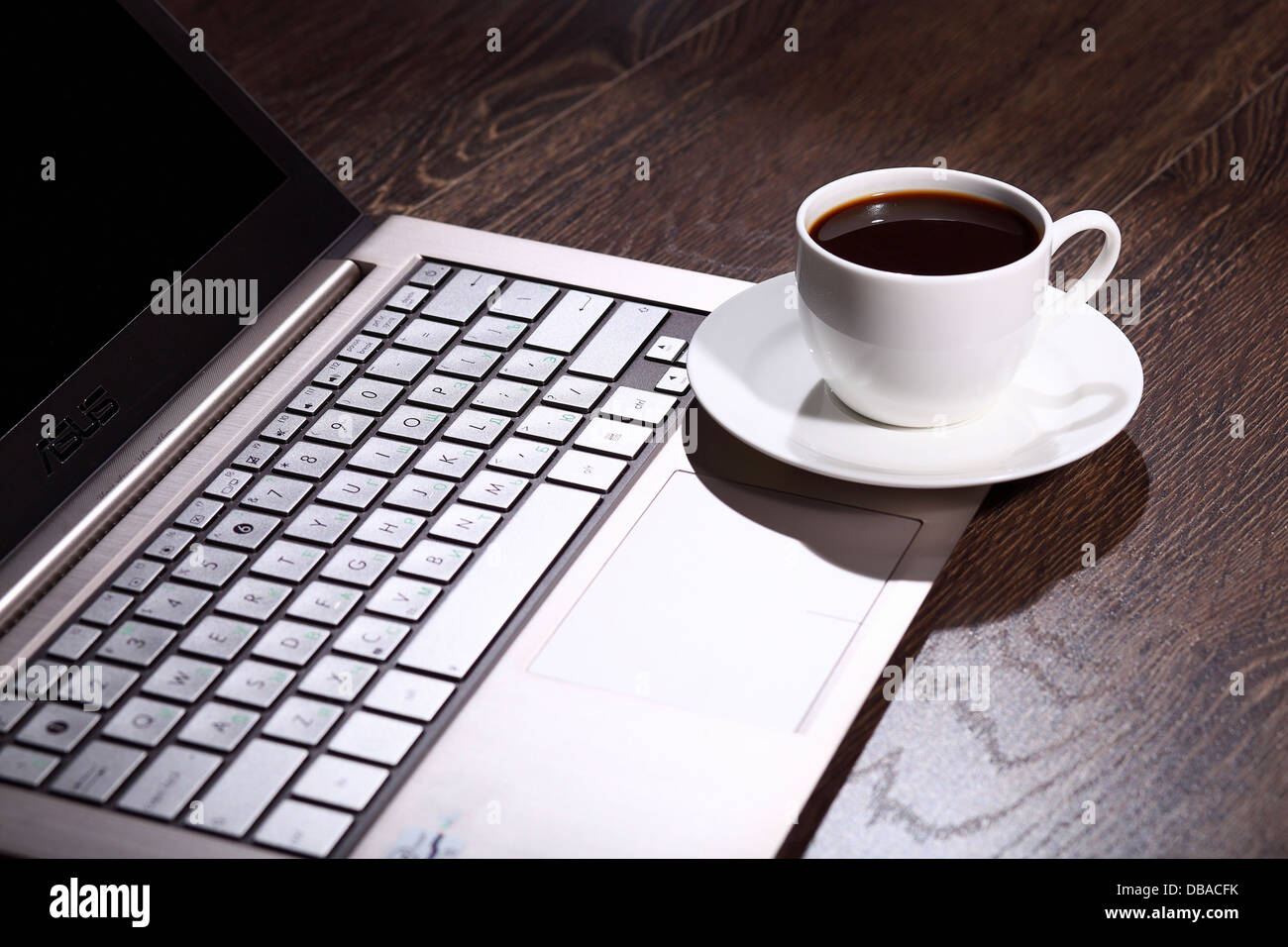 Coffee at business workplace Stock Photo - Alamy