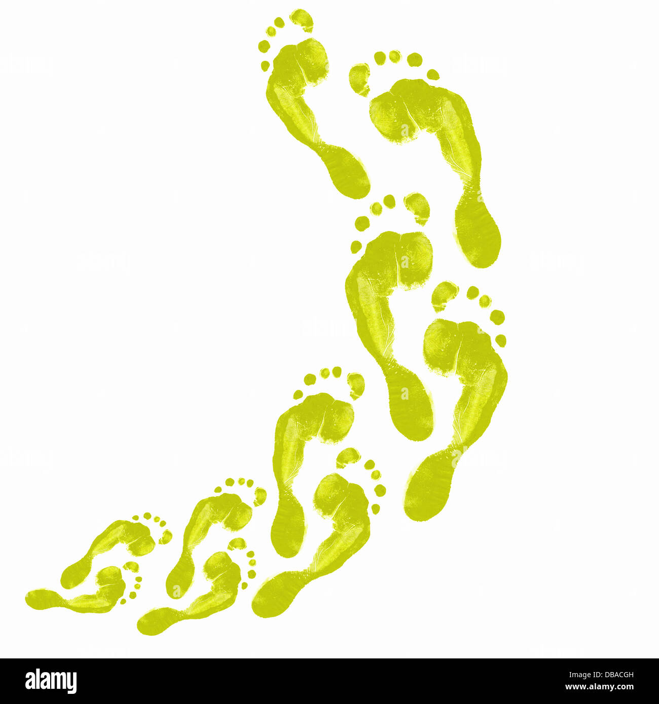Prints of human feet Stock Photo - Alamy