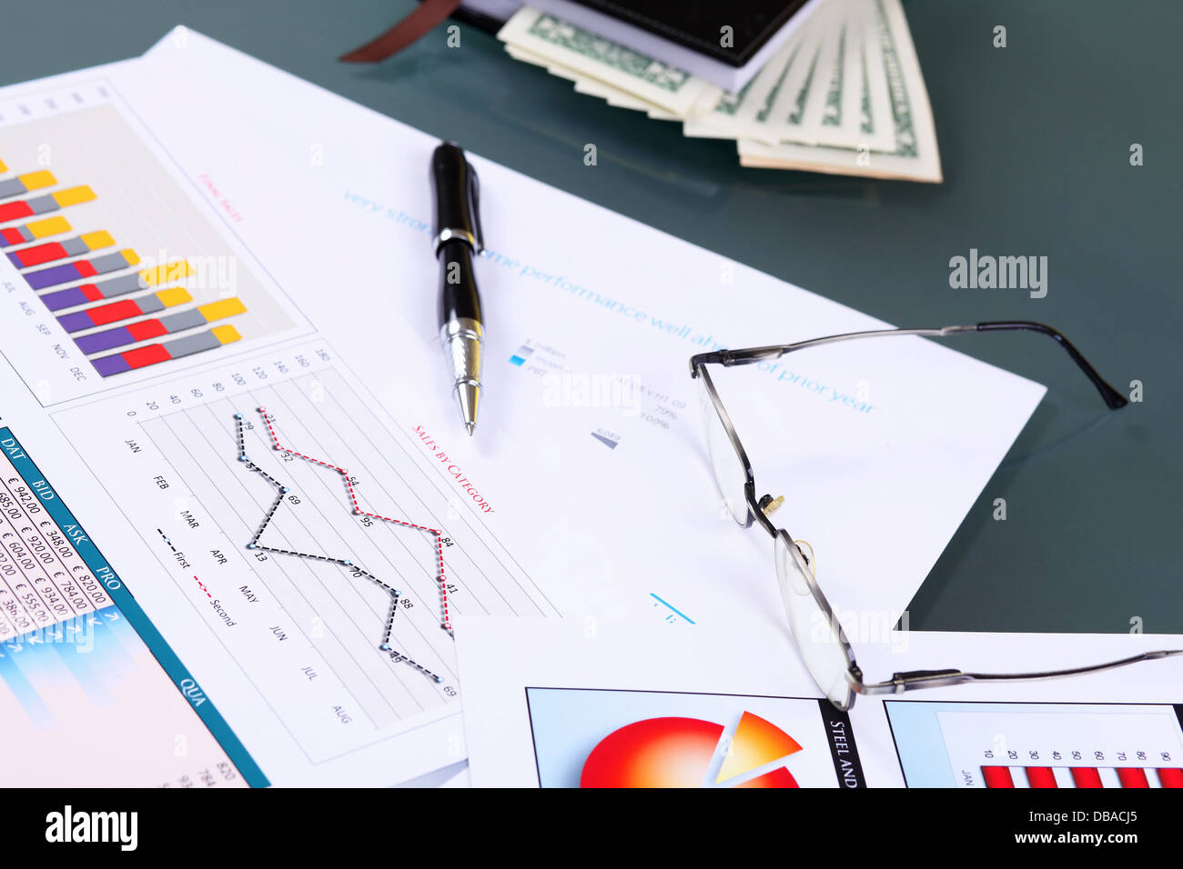 Business papers on the work place Stock Photo - Alamy