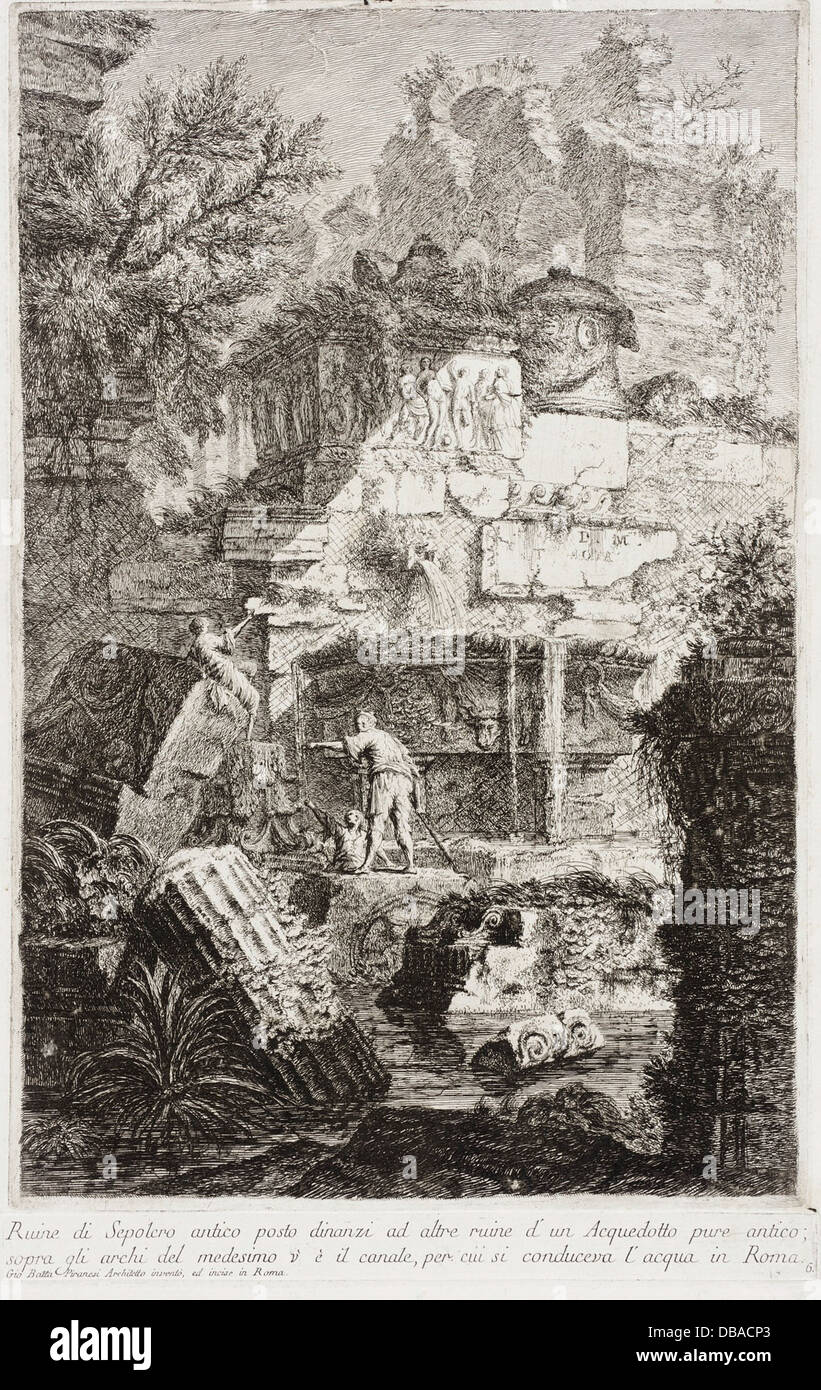 The ruins of ancient buildings depicted in this artwork illustrate the ...