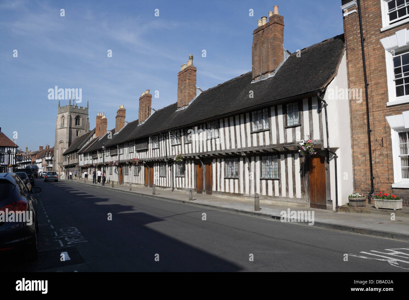 Historical Half timbered historic medieval buildings, Almshouses on ...