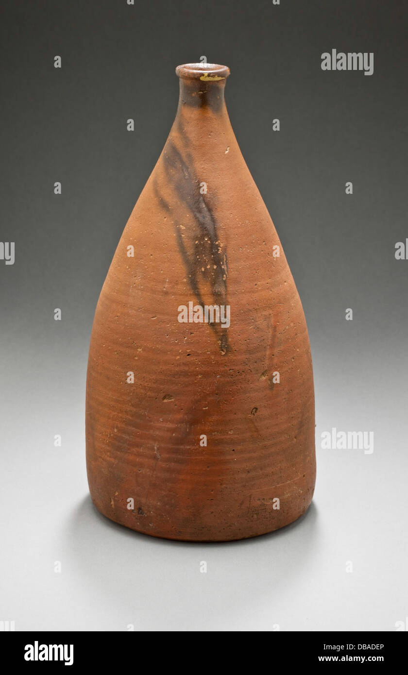 This tokkuri sake bottle is a traditional Japanese ceramic vessel used ...