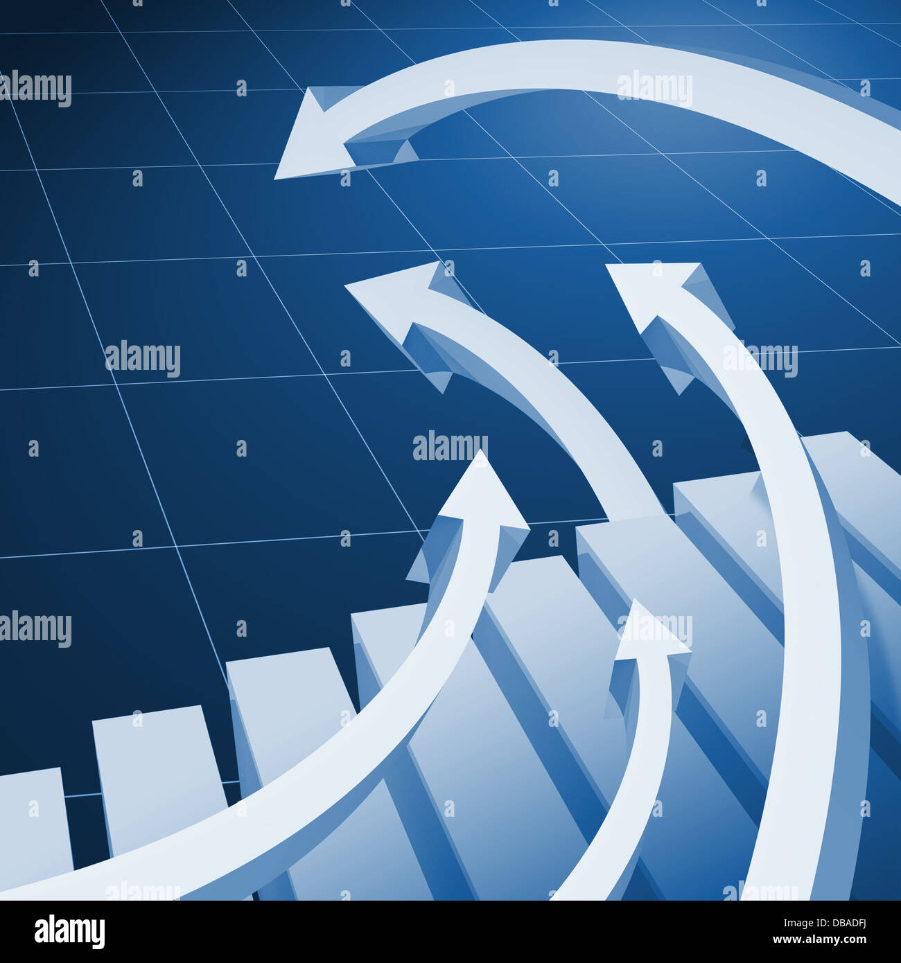 Line chart upward arrows hi-res stock photography and images - Alamy