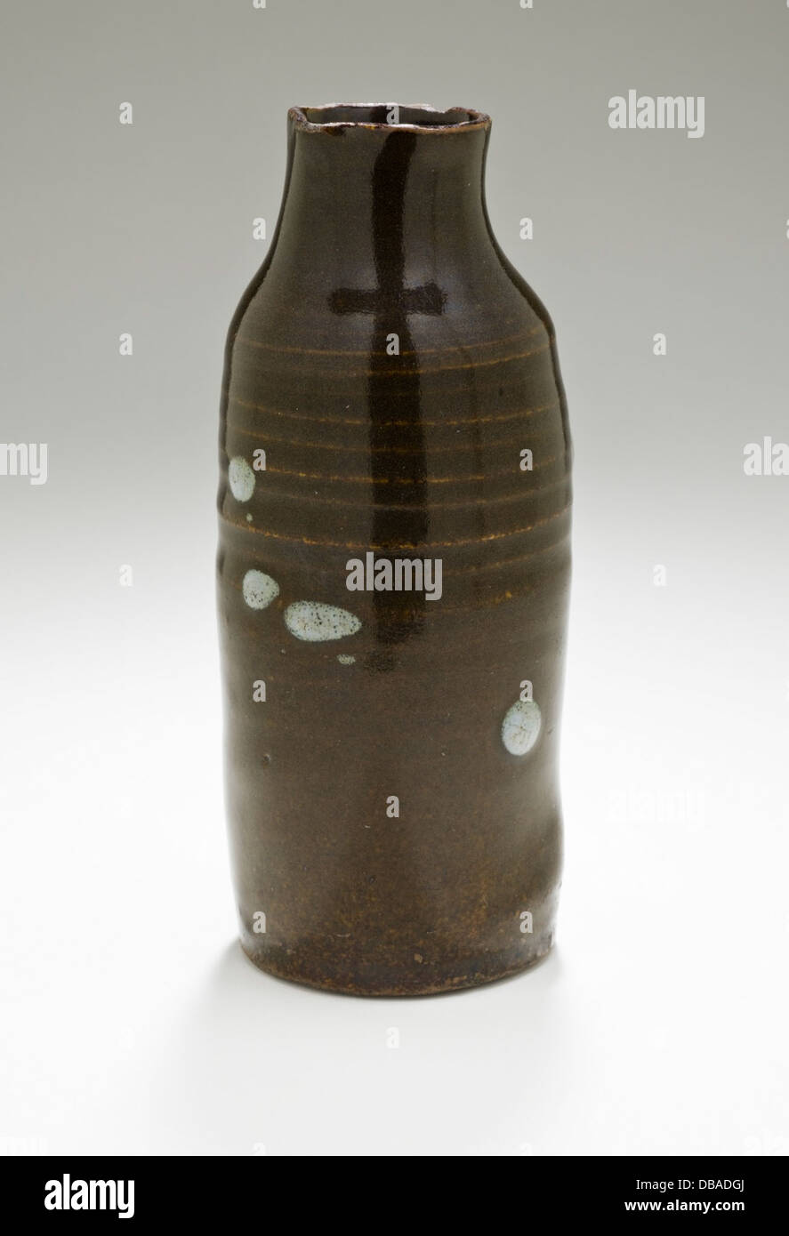 This Japanese tokkuri (sake bottle) is a fine example of traditional ...