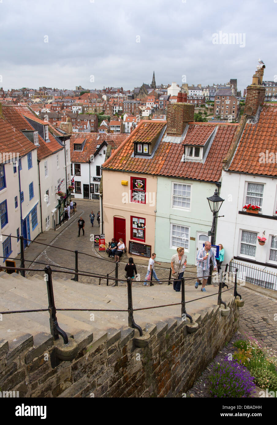 Whitby abbey steps hi-res stock photography and images - Alamy
