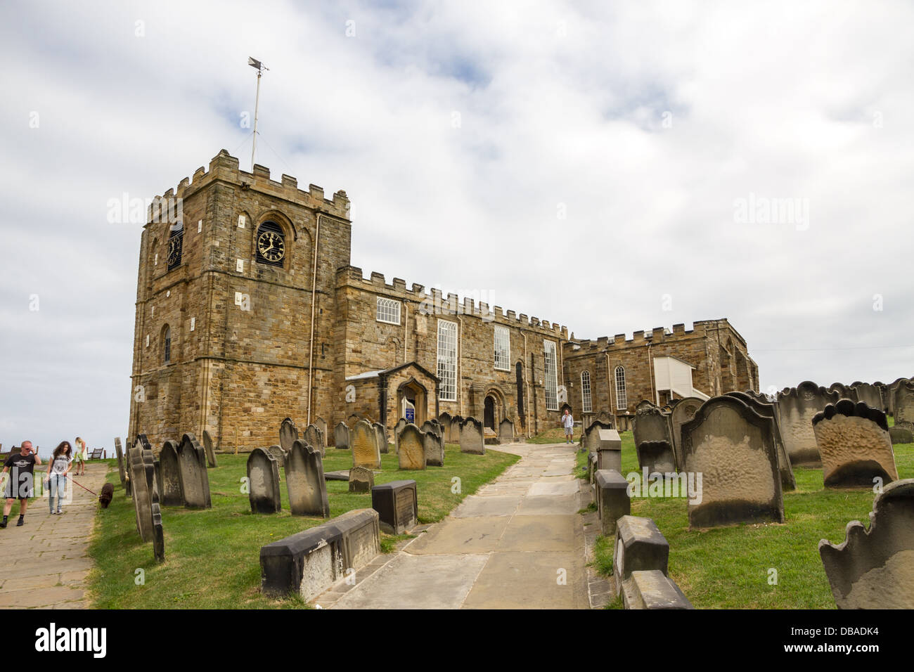 St Marys Church at the cliff top in Whitby, North Yorkshire Stock Photo ...