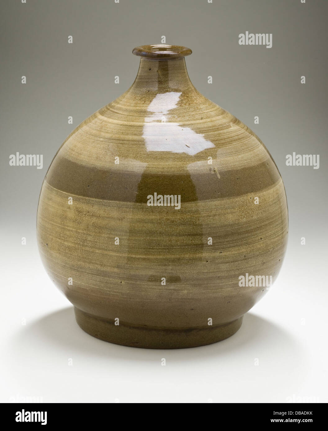 This Japanese tokkuri, a sake bottle, is crafted from ceramic and ...