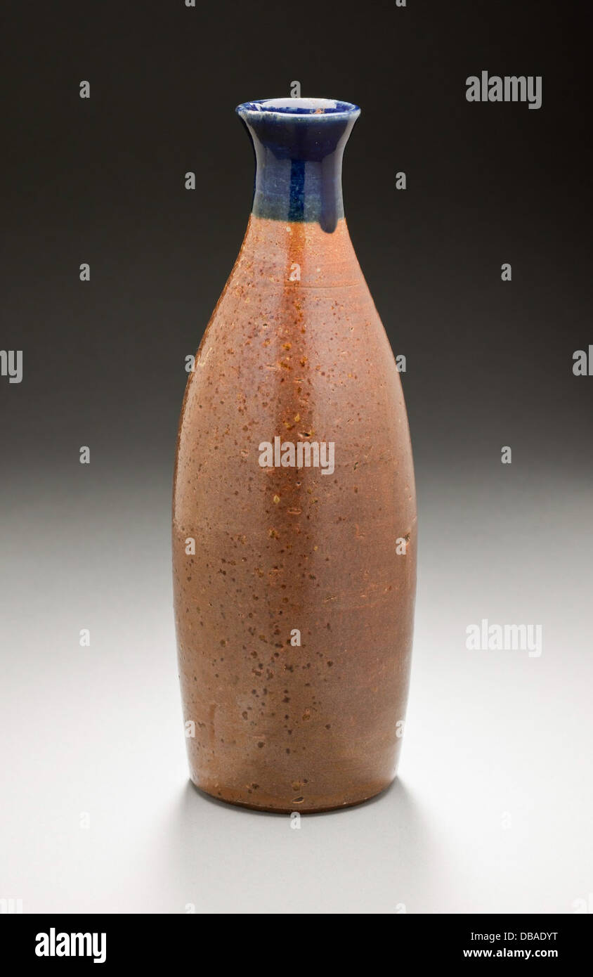 This sake bottle (tokkuri), crafted for ceremonial use, showcases the ...