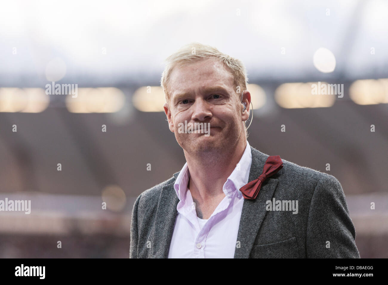 London, UK. 26th July, Iwan Thomas commentating at the Diamond League ...