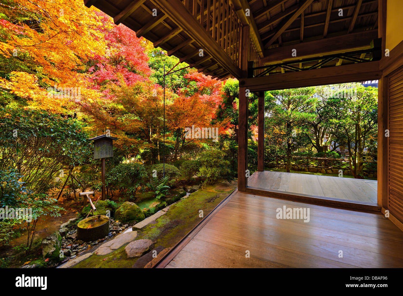 Fall foliage at a Temple in Kyoto, Japan Stock Photo - Alamy