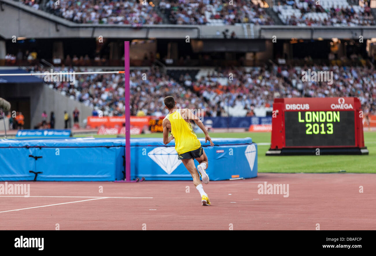 London, UK. 26th July, Robbie Grabarz in the mens high jumps event ...