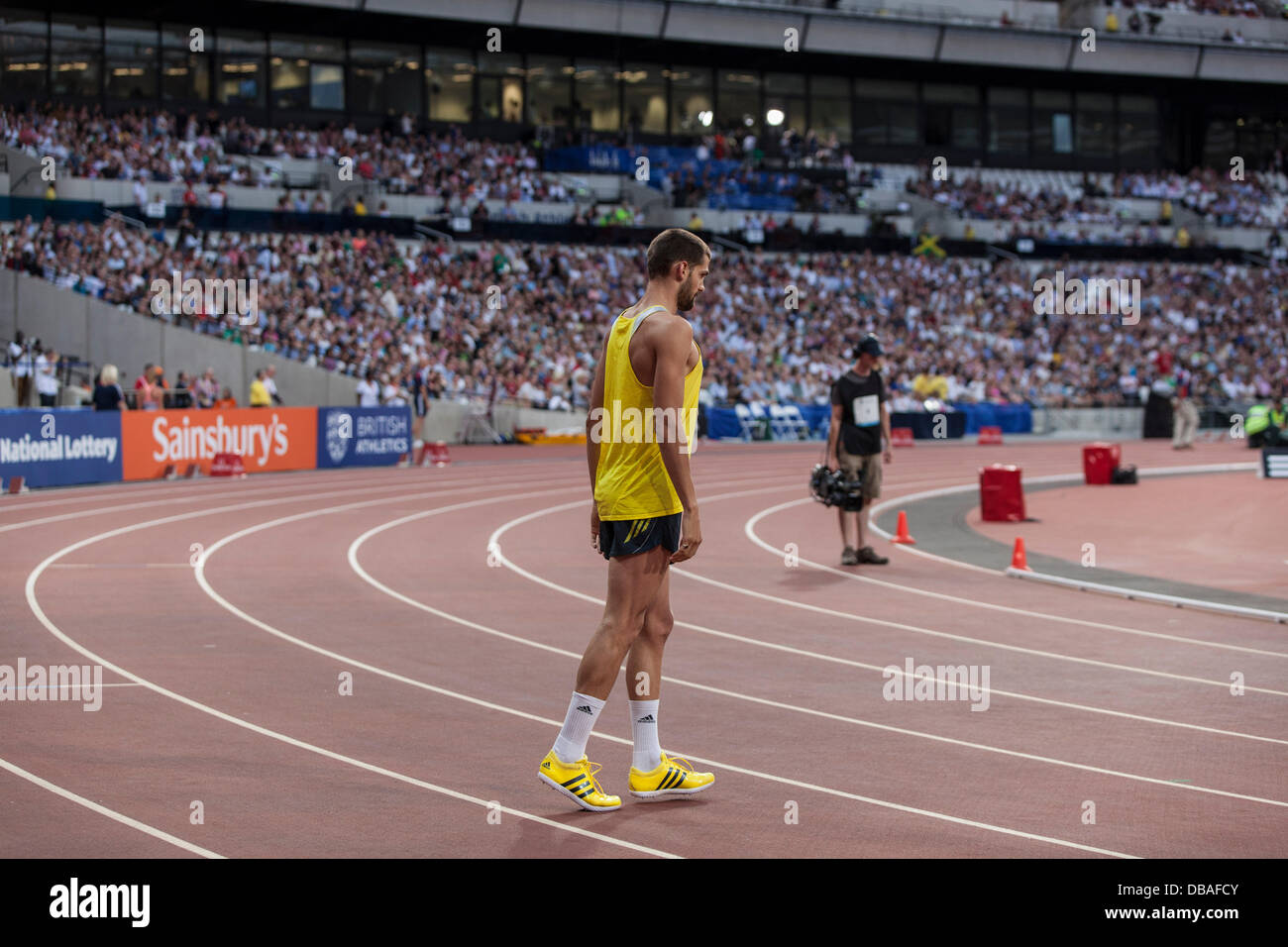 London, UK. 26th July, Robbie Grabarz in the mens high jumps event ...