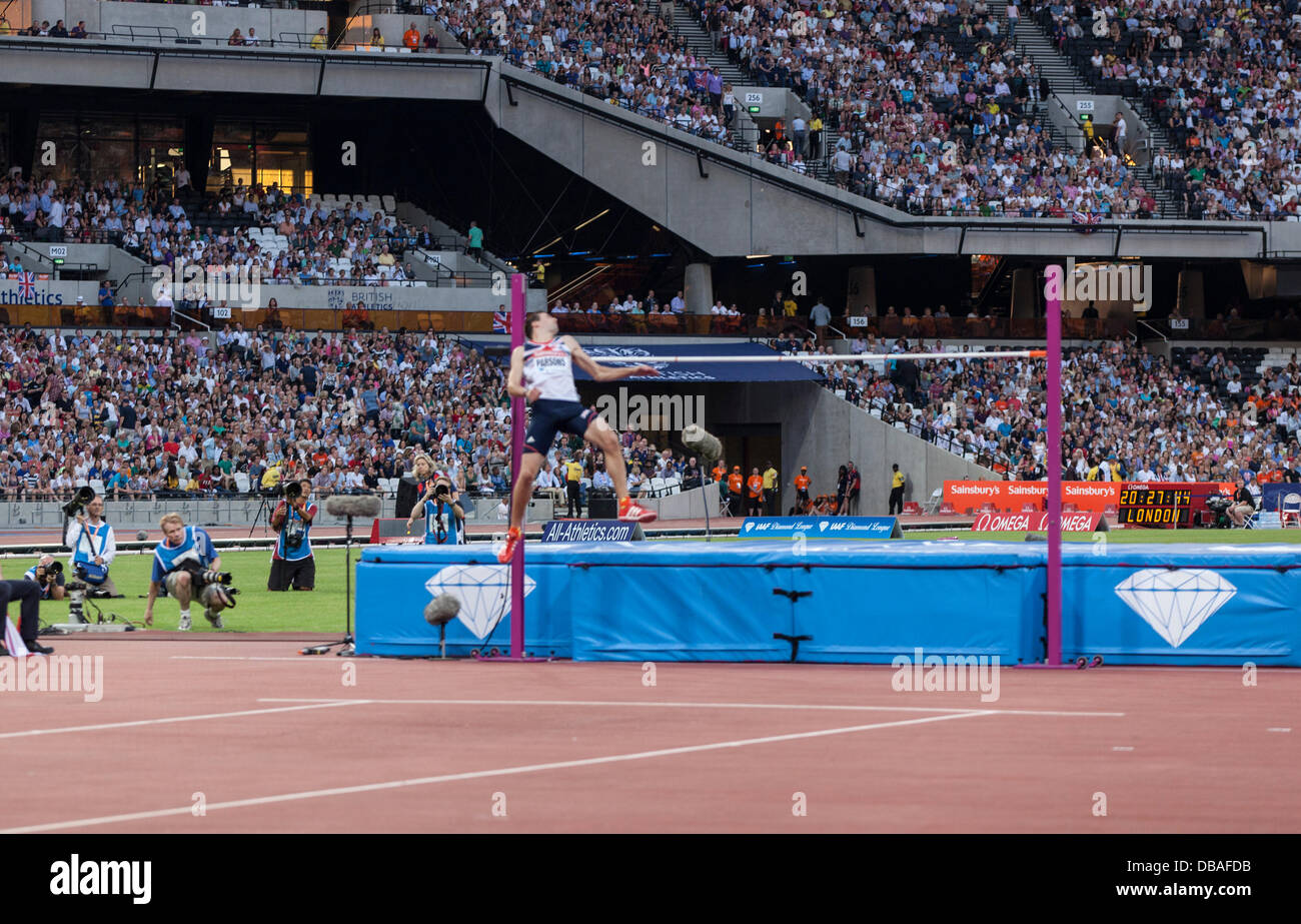 London, UK. 26th July, Tom Parsons in action jumping over the bar, mens ...