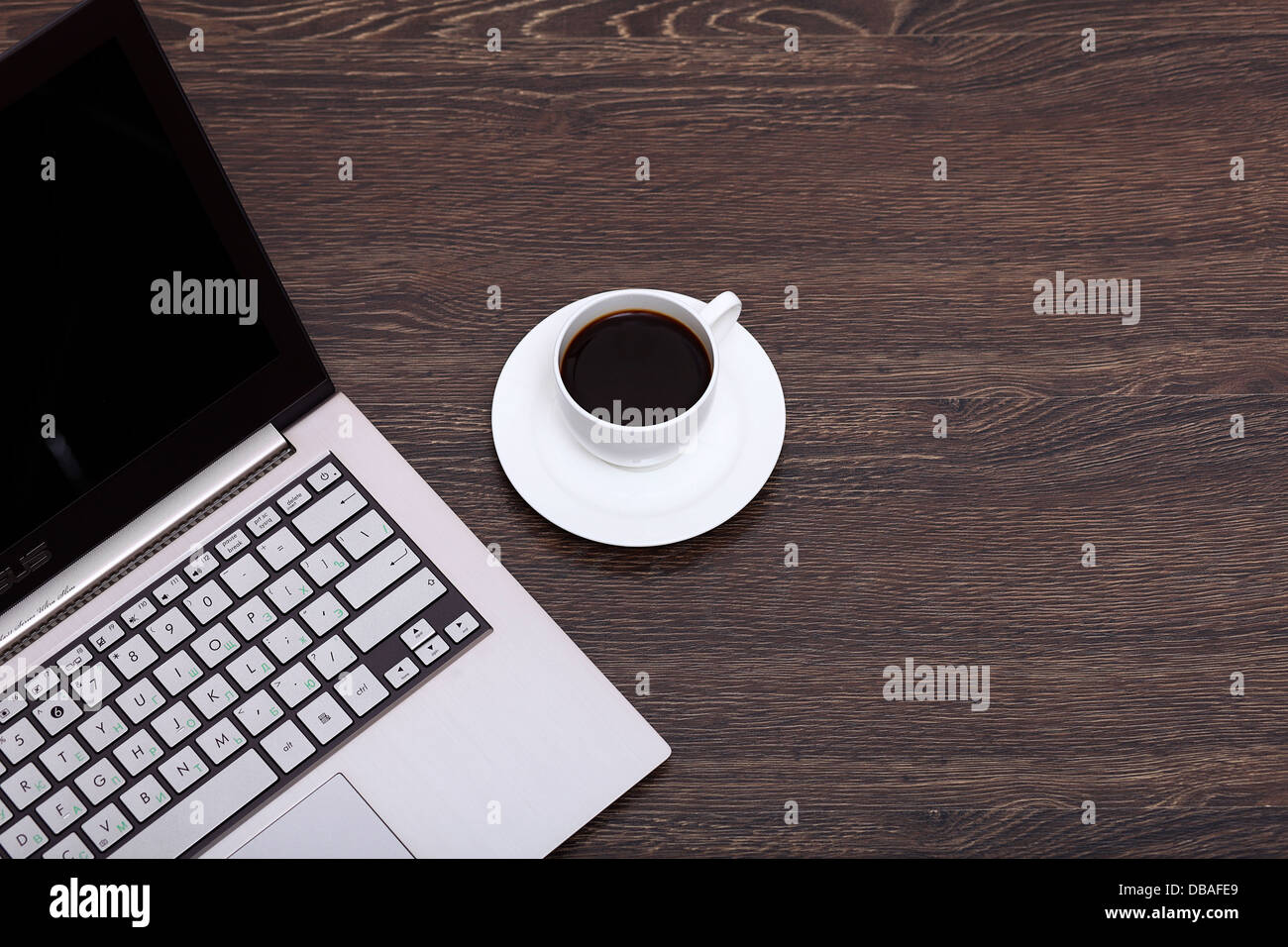 Coffee at business workplace Stock Photo - Alamy