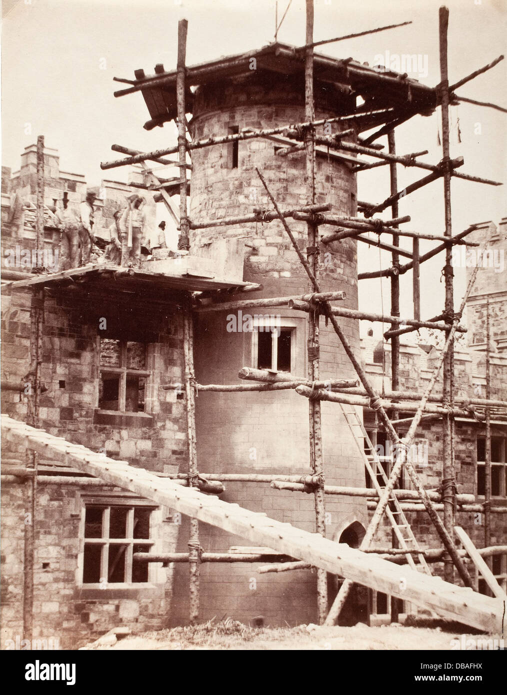 The 'Scaffolding-Liviesmore Castle' photograph, M.2008.40.600, from ...