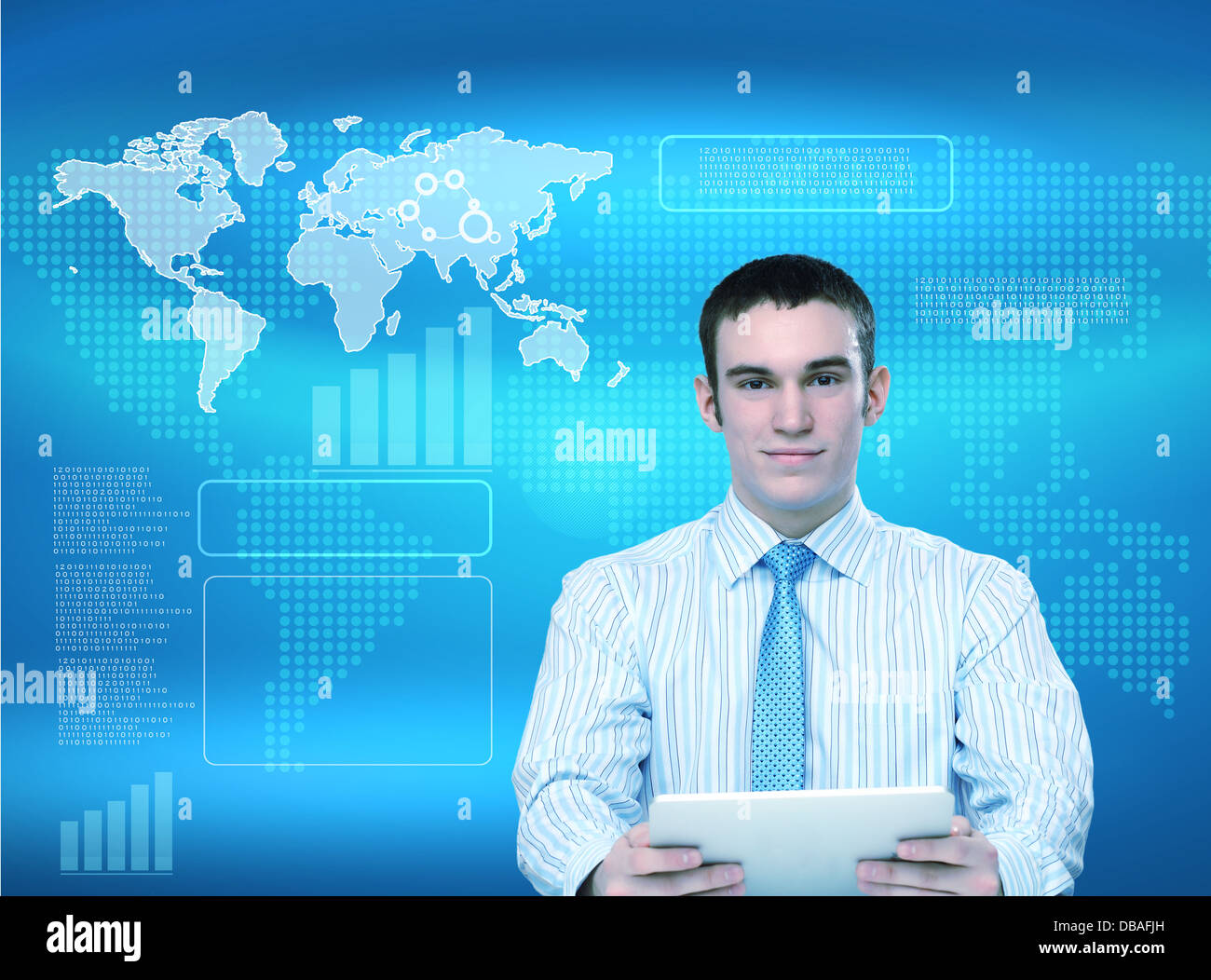 Business person and technology related background Stock Photo - Alamy