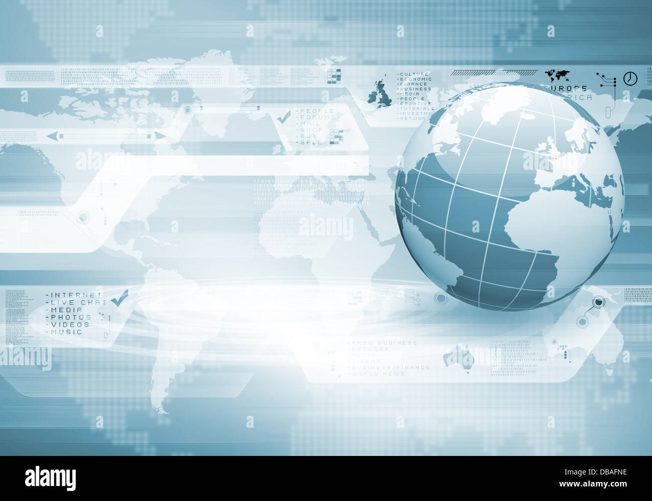 Technology and the world Stock Photo - Alamy