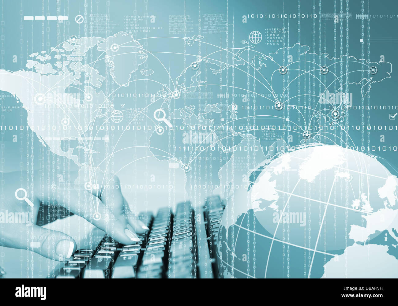 Global technology image Stock Photo - Alamy