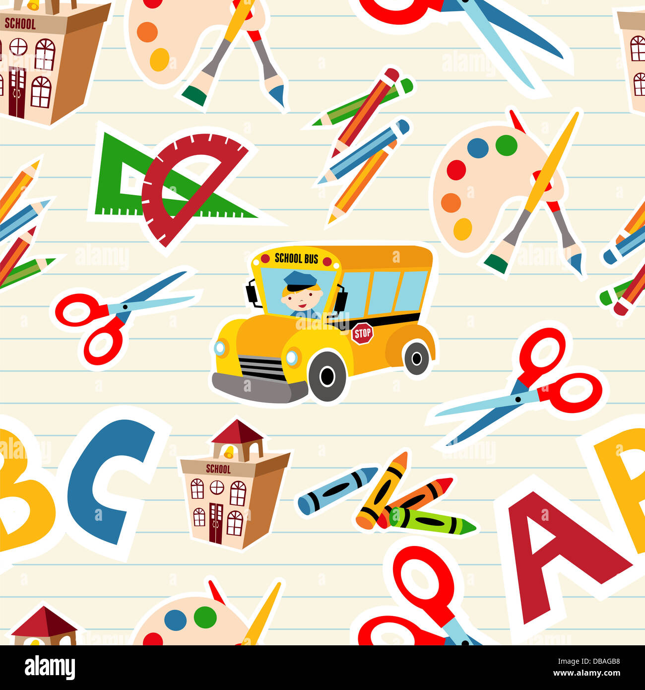 Back to school tools and supplies Stock Photo - Alamy