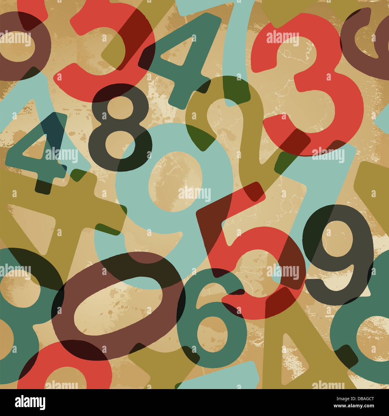 Vintage numbers pattern Stock Photo - Alamy