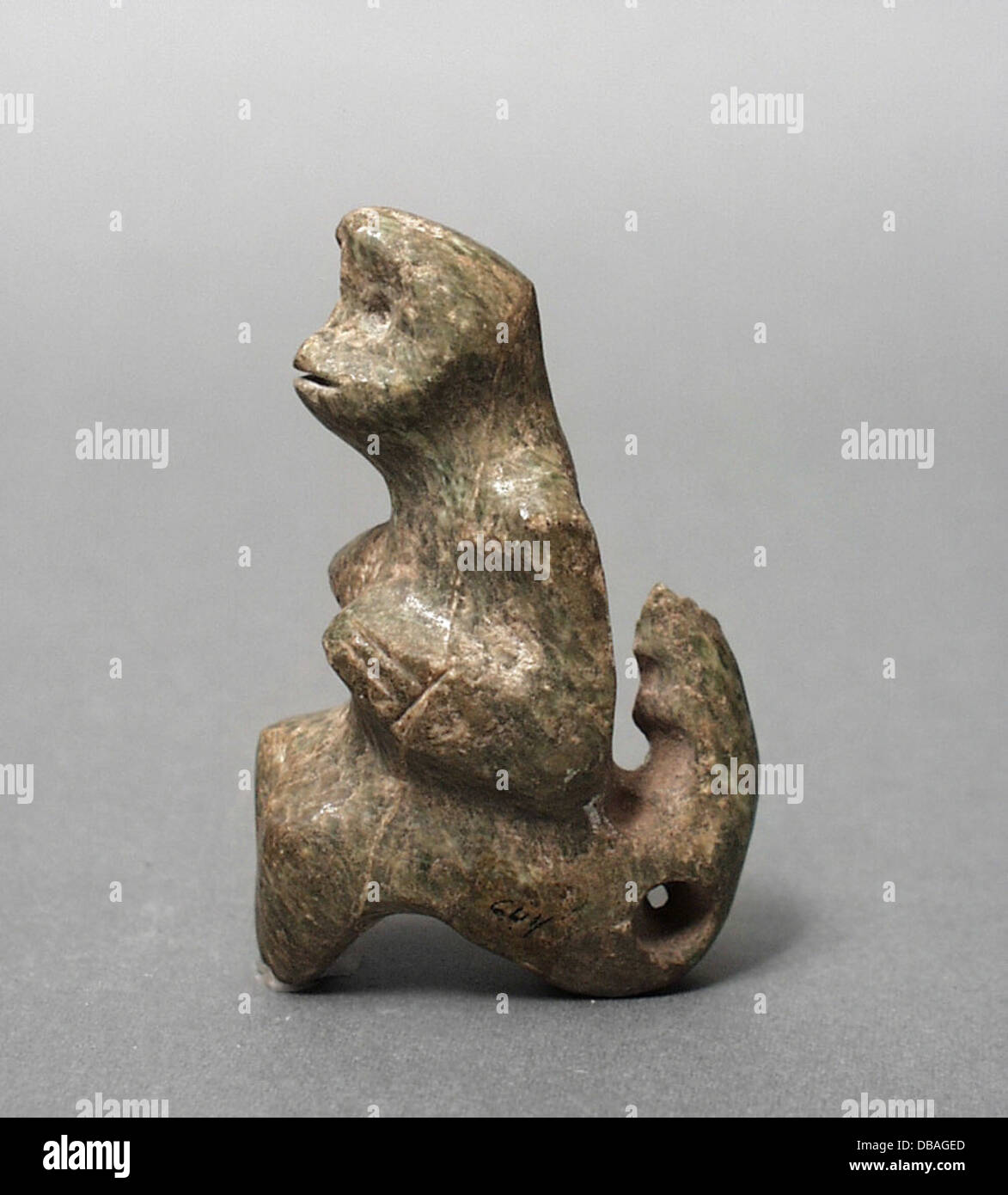 This sculpture depicts a seated monkey, part of the Los Angeles County ...