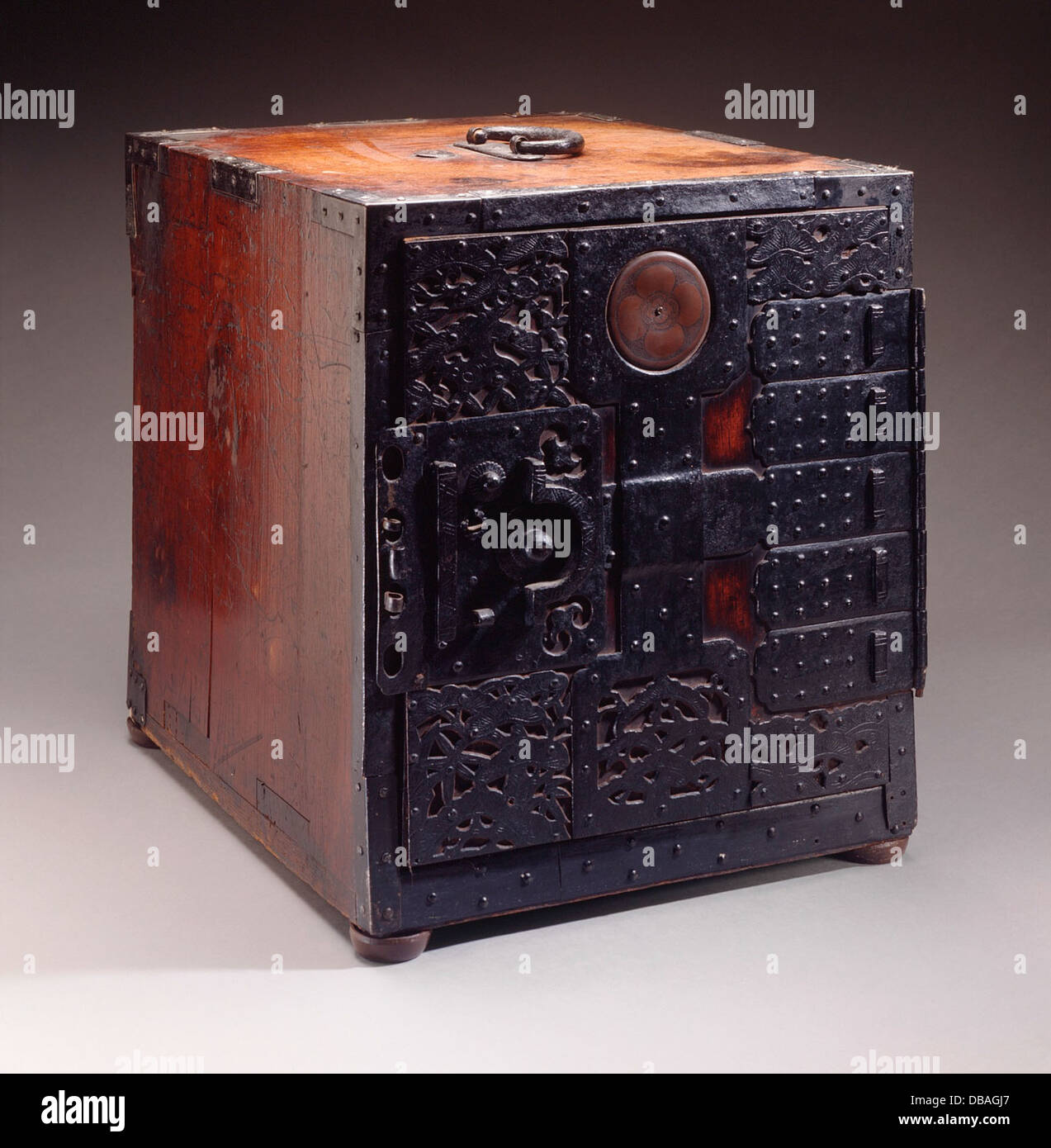 This sea chest, intricately designed and functional, represents ...