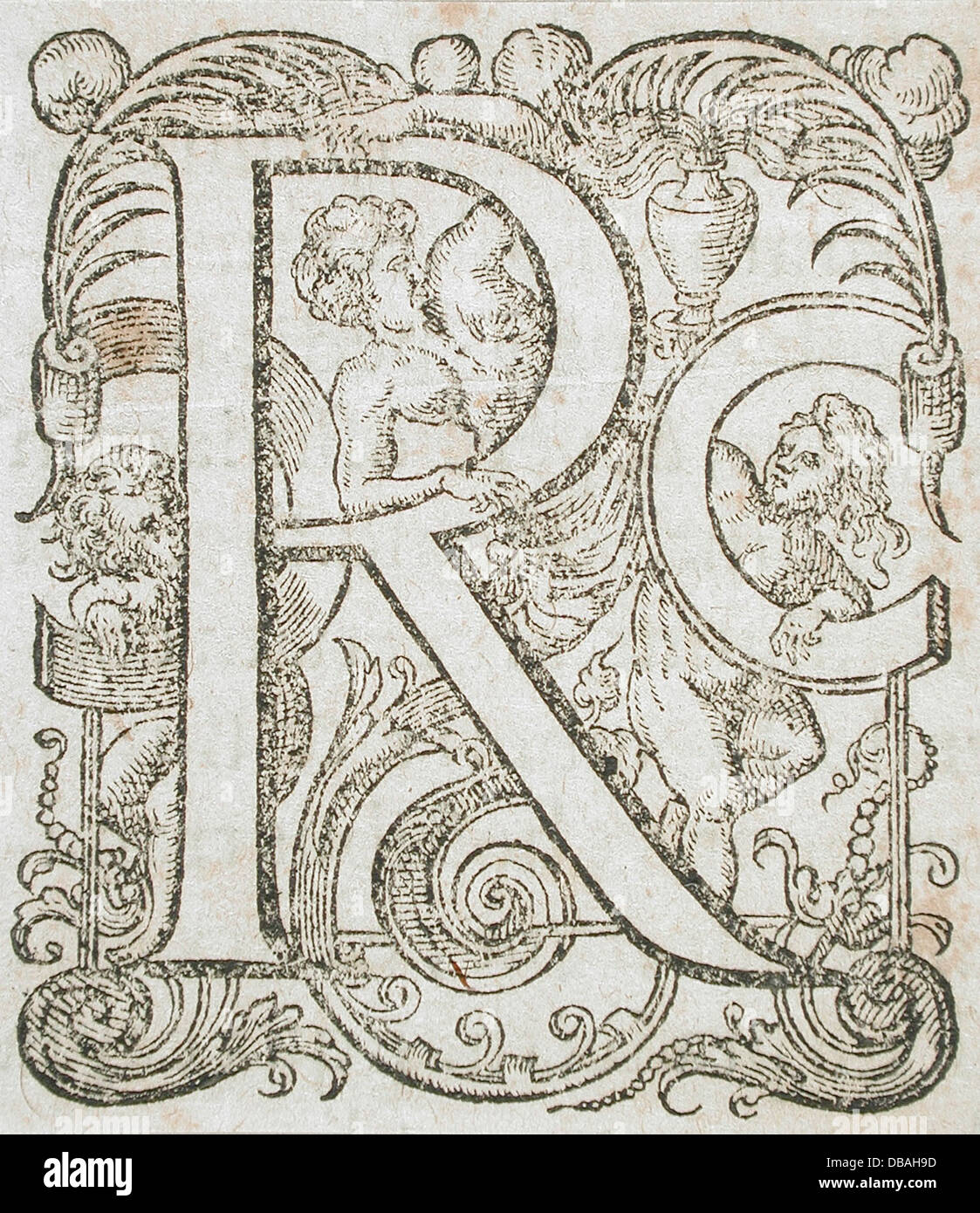 Seventeen ornamental letters, including I, M, N, R, S, from the Los ...