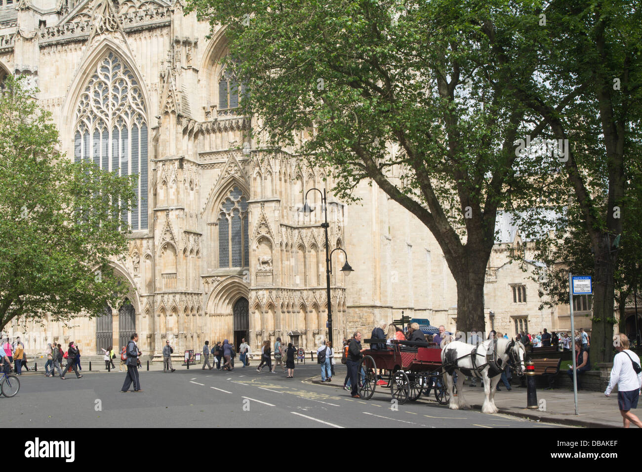 York Minster viewed from Duncombe Place Stock Photo - Alamy
