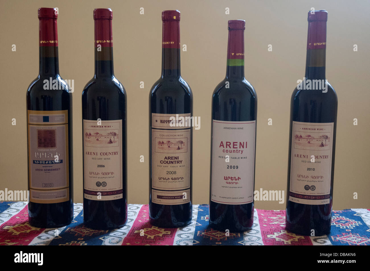 Locally-produced Areni wines in Armenia Stock Photo - Alamy