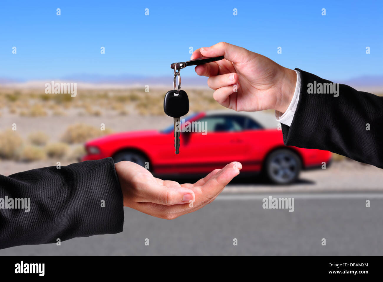 Handing over the keys Stock Photo - Alamy
