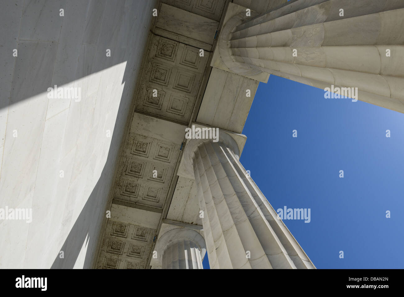Lincoln Memorial Pillars in Washington DC Stock Photo - Alamy