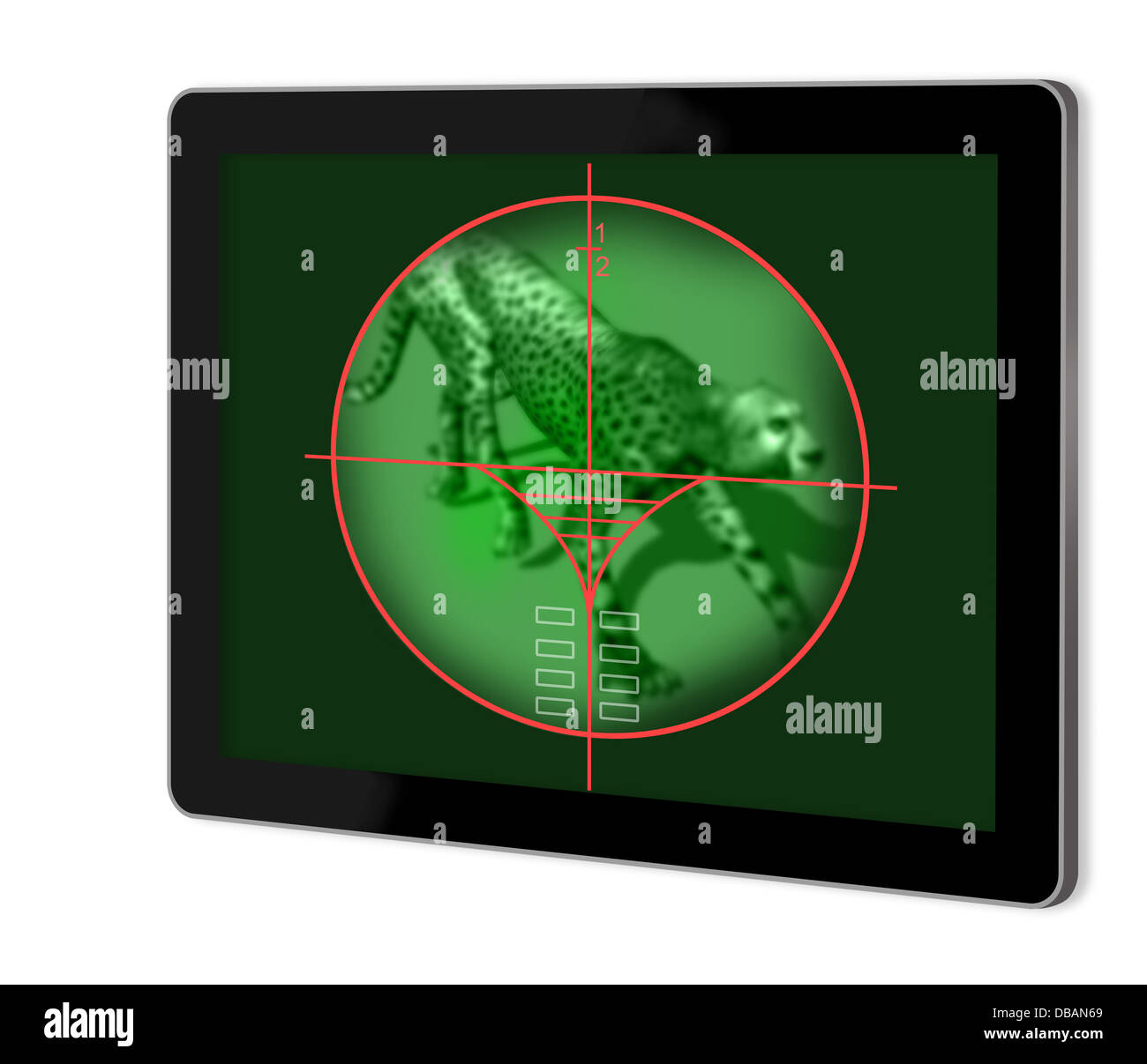 viewfinder of sniper rifle made in 2d software Stock Photo - Alamy