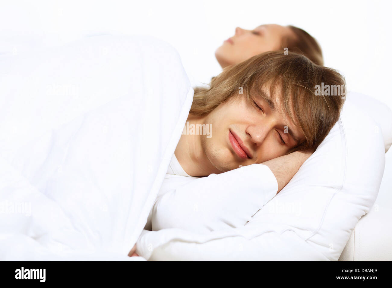Young man and his wife Stock Photo - Alamy