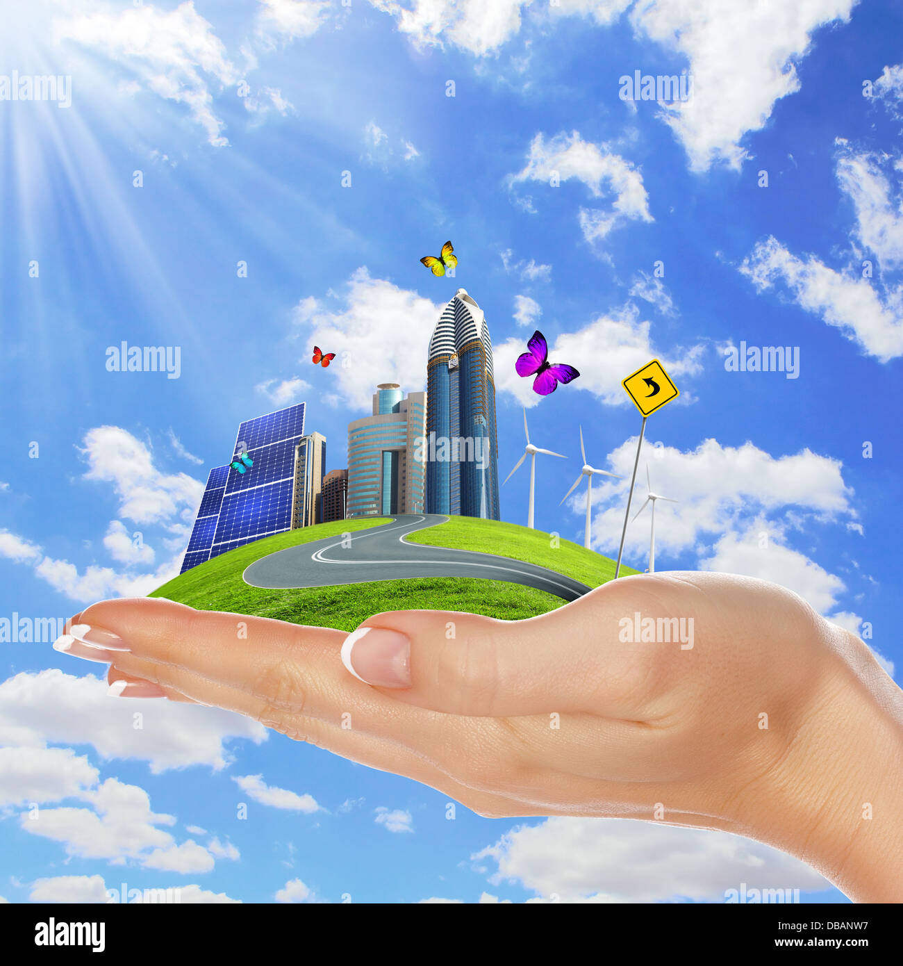 Ecology and safe energy Stock Photo - Alamy