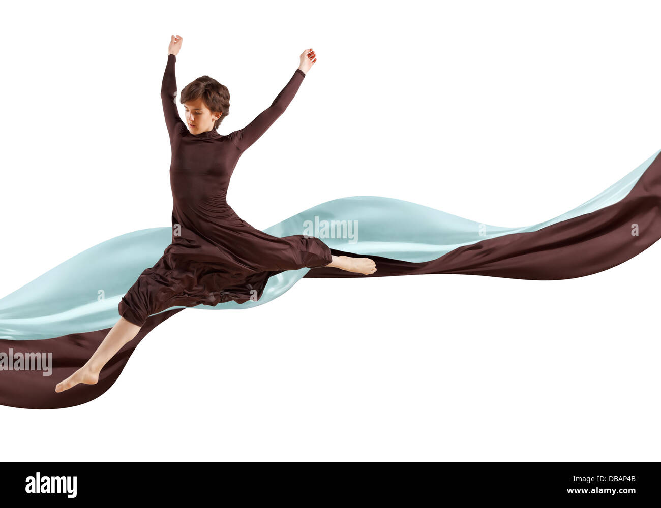 Girl in color dress dancing.Collage Stock Photo - Alamy