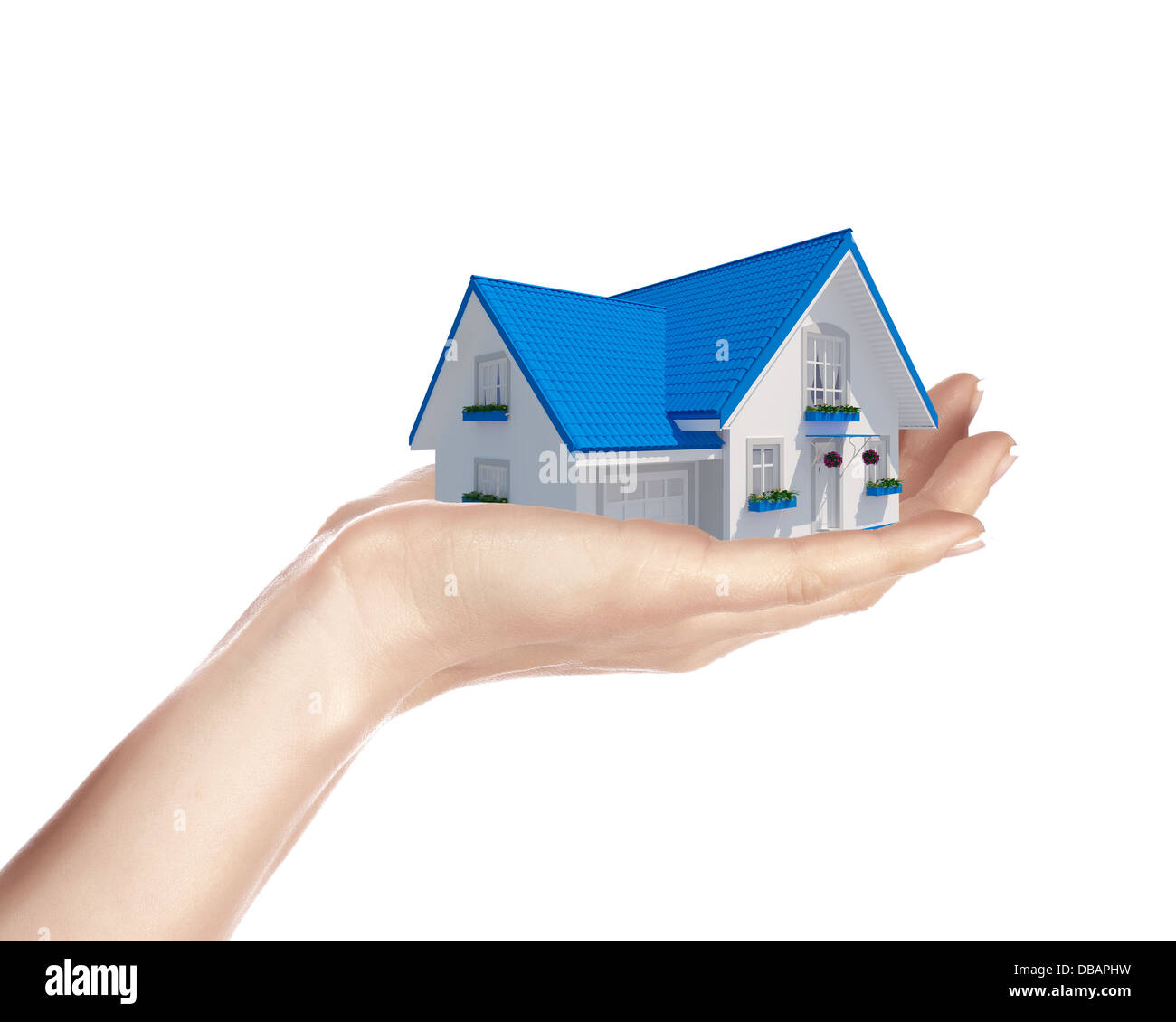 The house in human hands Stock Photo - Alamy