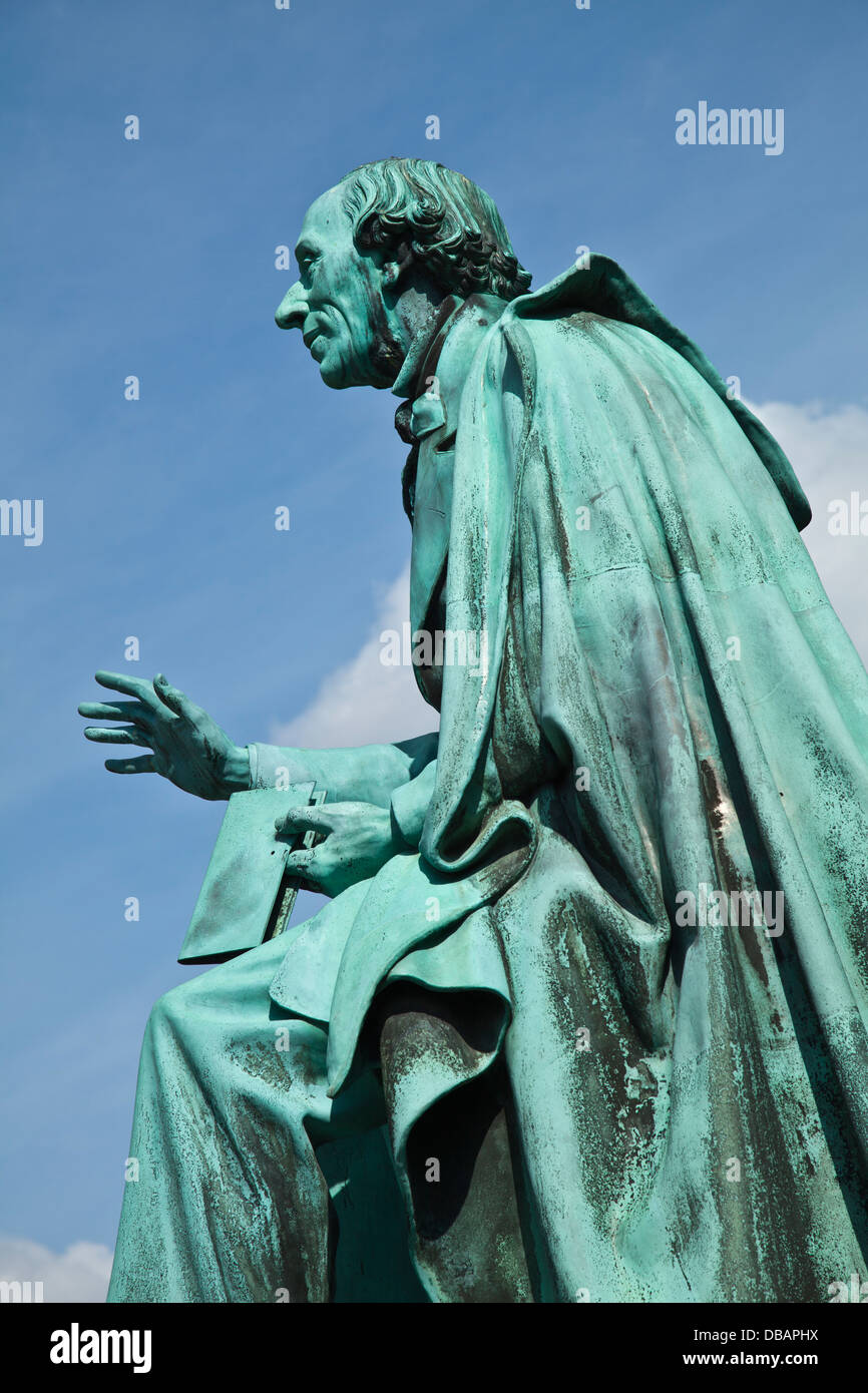 Statue of Hans Christian Anderson at Kongens Have in Copenhagen Stock ...