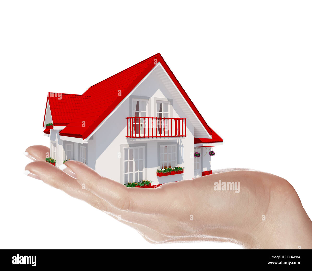 The house in human hands Stock Photo - Alamy