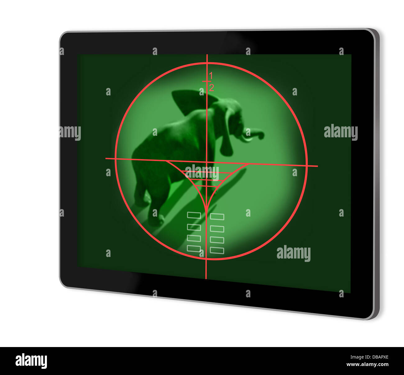viewfinder of sniper rifle made in 2d software Stock Photo - Alamy