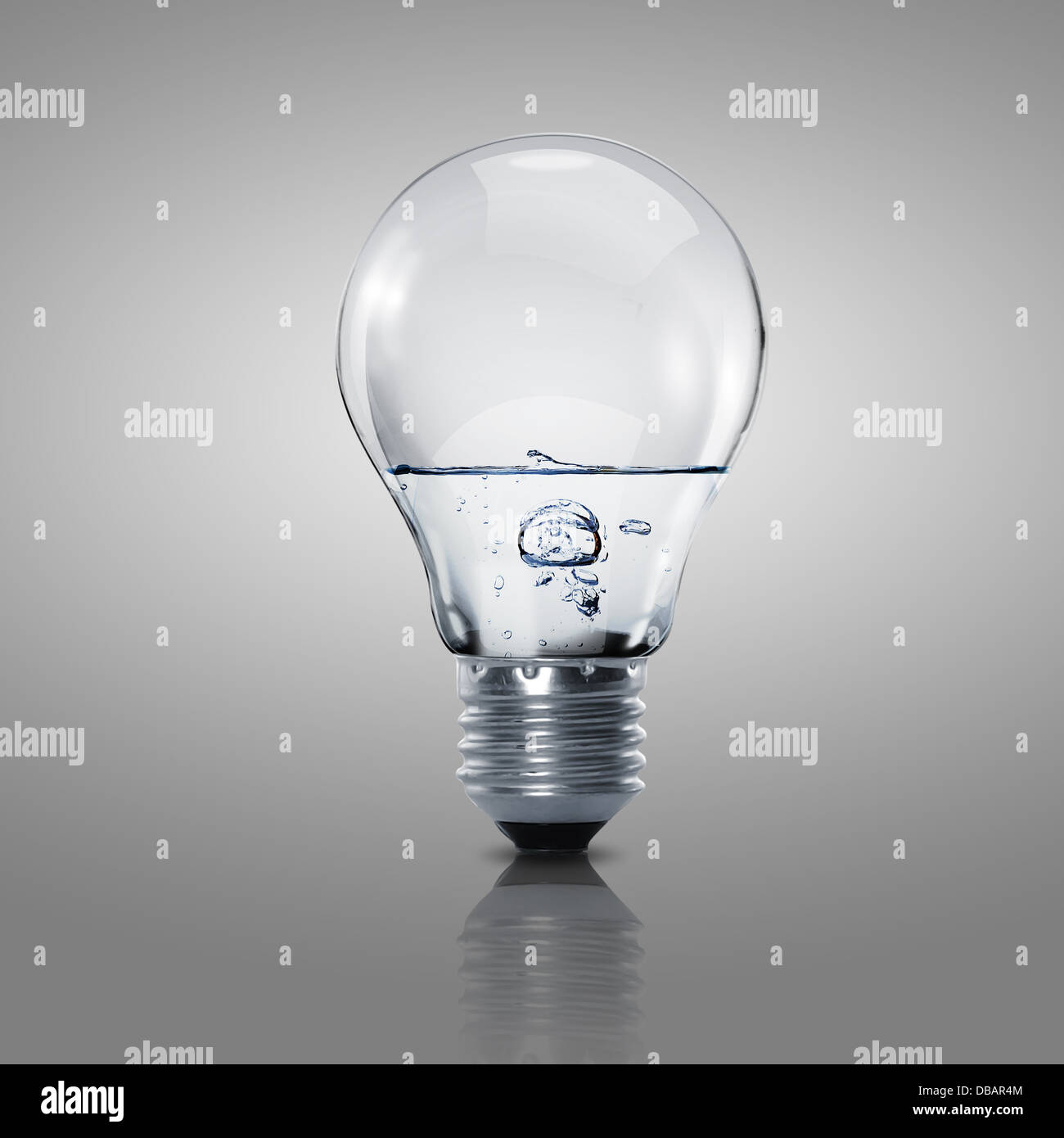 Electric light bulb with clean water Stock Photo - Alamy