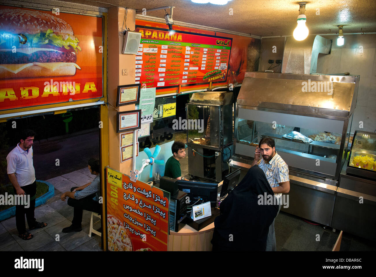 Asia, Iran, Isfahan, Fast food Stock Photo - Alamy