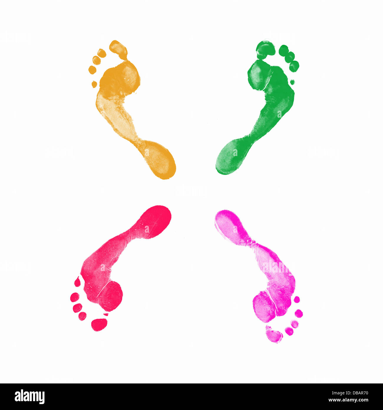 Prints of human feet Stock Photo - Alamy
