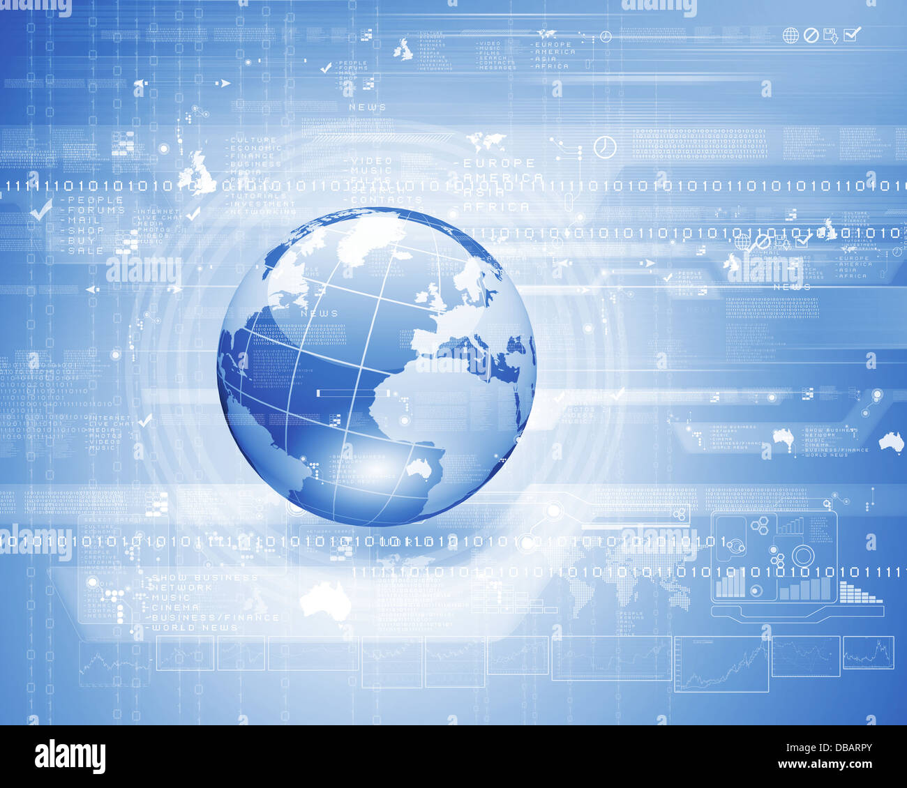 Technology and the world Stock Photo - Alamy